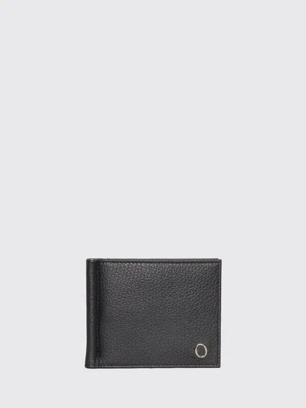 Orciani Micron Hammered Leather Wallet - Black