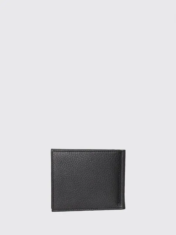 Orciani Micron Hammered Leather Wallet - Black