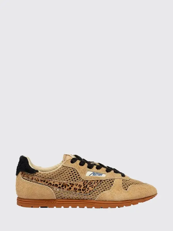 AUTRY Windspin Suede And Perforated Mesh Sneakers - Red