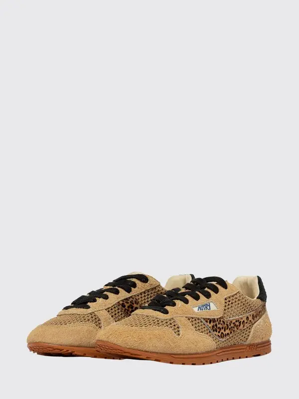 AUTRY Windspin Suede And Perforated Mesh Sneakers - Red