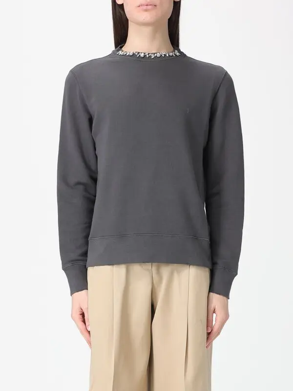 GOLDEN GOOSE Crewneck Sweatshirt With Embellished Collar