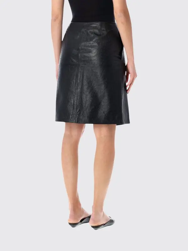 LOU LOU STUDIO Textured Leather Wrap Skirt