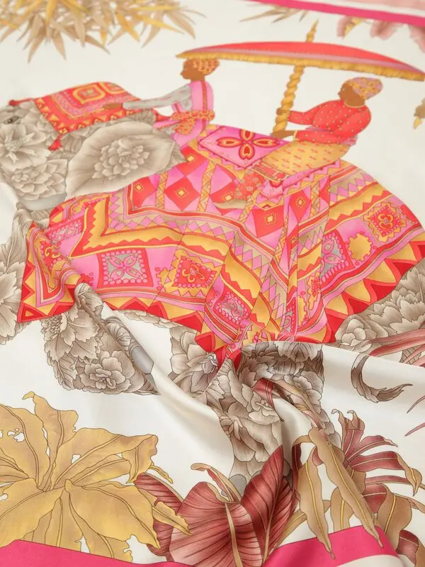 FERRAGAMO India Print Silk Foulard