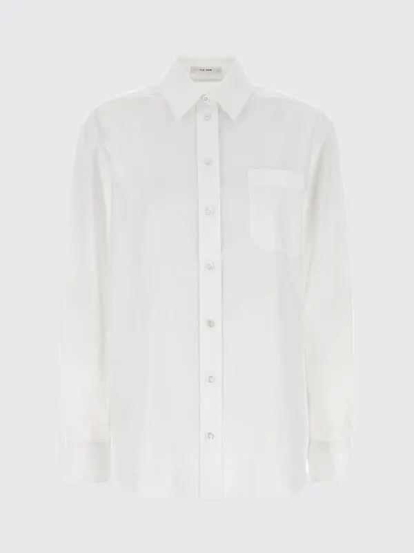 THE ROW Cotton Poplin Shirt With Classic Collar And Patch Pocket