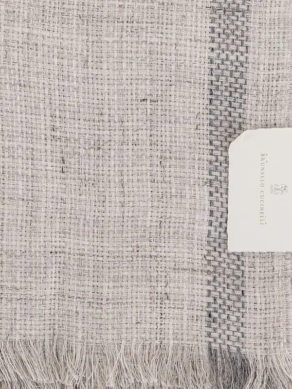 Brunello Cucinelli Linen Scarf - Grey