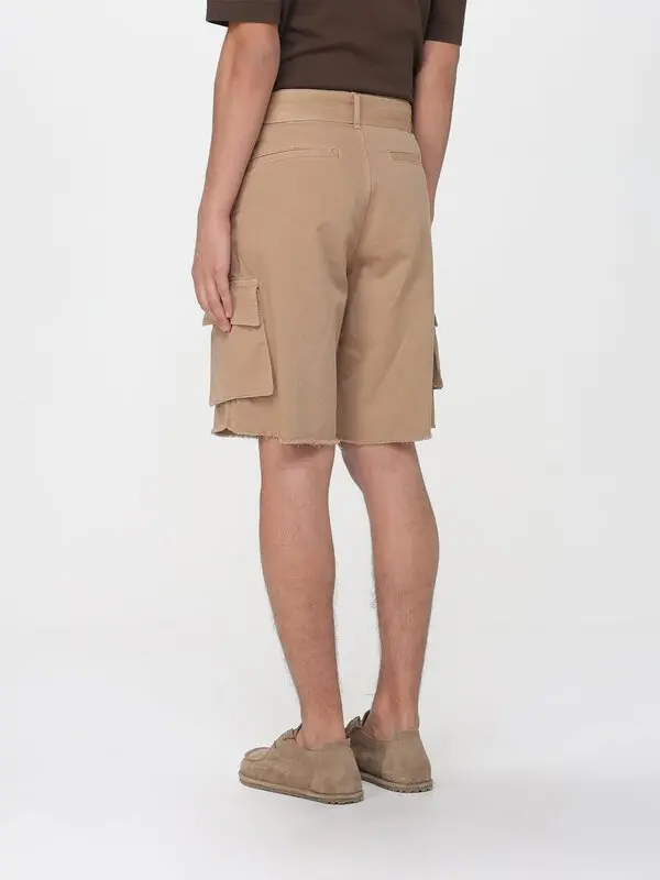 LANEUS Cotton Cargo Shorts - Camel