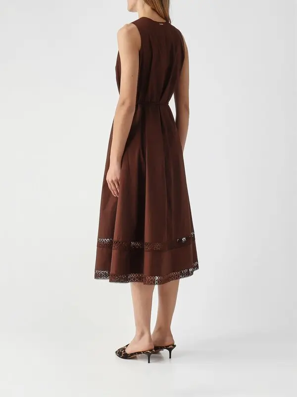 TWINSET Cotton Midi Dress - Brown
