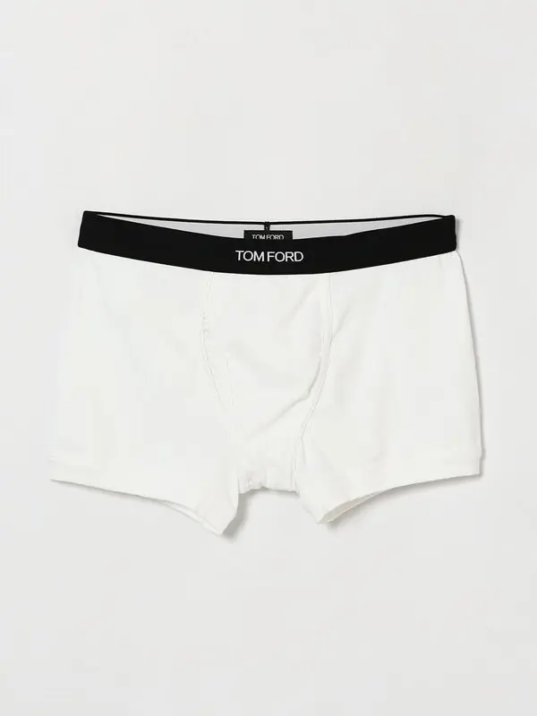 TOM FORD Stretch-cotton Boxer Briefs With Logo Waistband - White