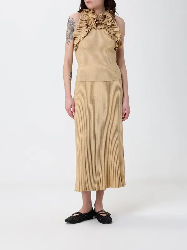 Zimmermann Pleated Viscose Knit Skirt