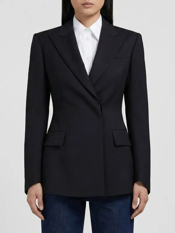 Sportmax Double-breasted Blazer In Virgin Wool
