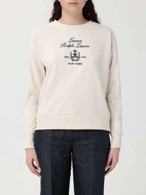 Ralph Lauren Crew Neck Knit With Logo - Beige