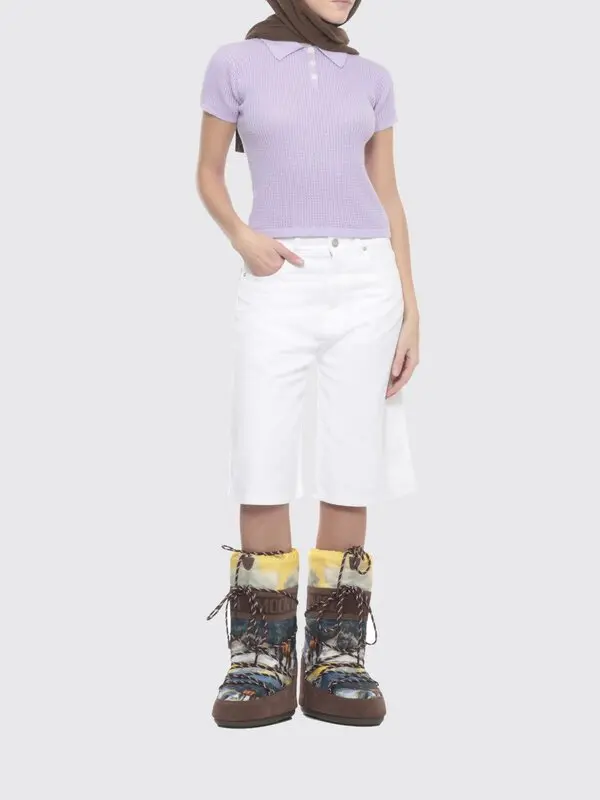 Guest In Residence Ribbed Knit Polo Shirt