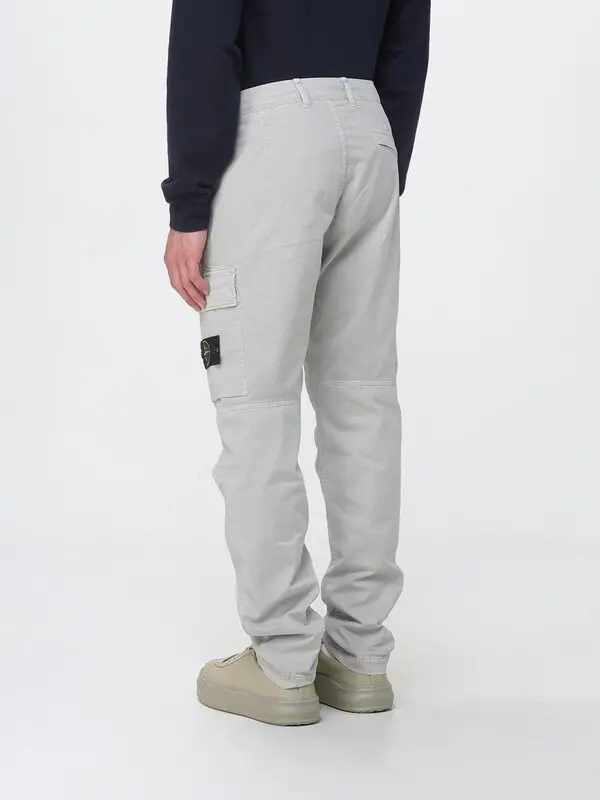 Stone Island Cotton Cargo Trousers - Grey