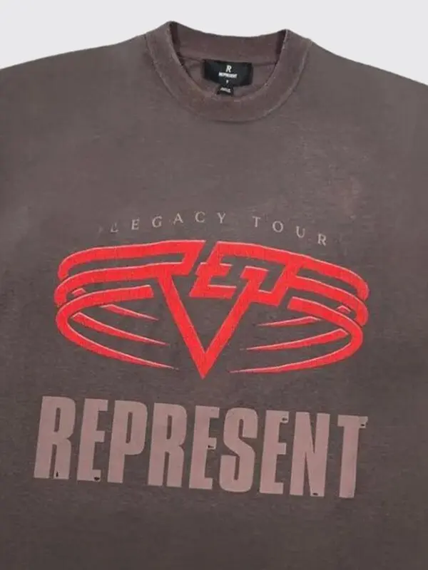 REPRESENT Cotton Crew-neck T-shirt With Logo - Brown