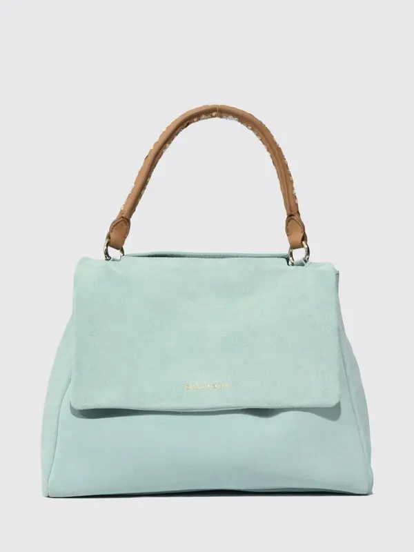 Orciani Sveva Soft Suede Bag With Embroidered Handle