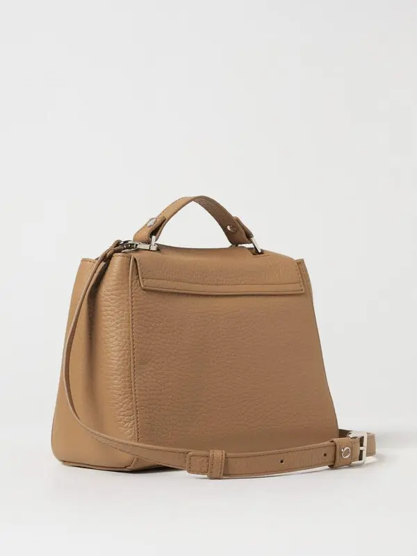 Orciani Sveva Soft Hammered Leather Bag - Biscuit