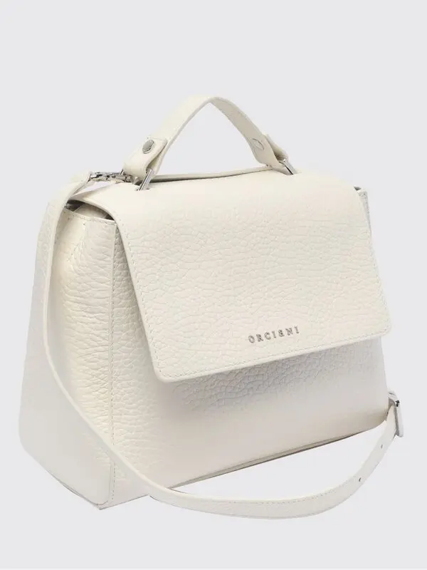 Orciani Sveva Soft Hammered Leather Bag - White