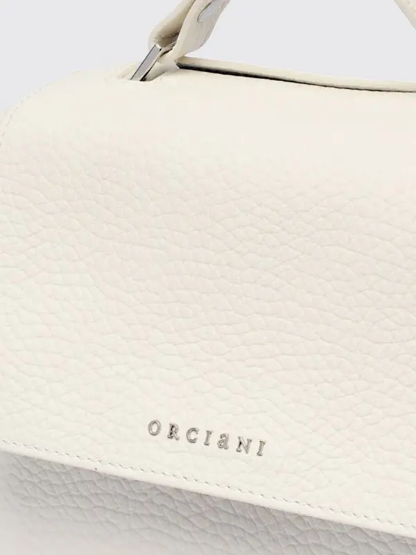 Orciani Sveva Soft Hammered Leather Bag - White