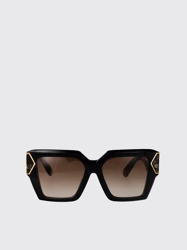 Philipp Plein Tortoiseshell Sunglasses With Gold Tone Embellishments - Black