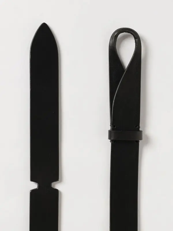Orciani Leather Nobuckle Belt - Black