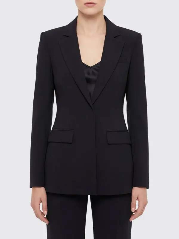 Patrizia Pepe Single-breasted Polyester Blazer - Black
