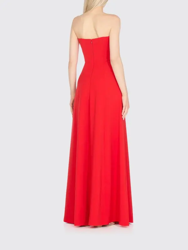 Solace London Long Crêpe Dress - Red
