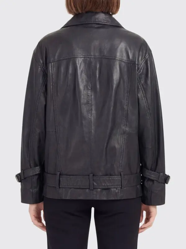 Pinko Leather Biker Jacket - Black