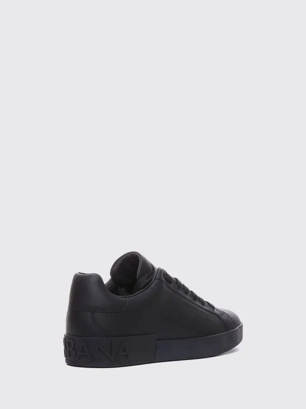 Dolce & Gabbana Portofino Smooth Calfskin Lace Up Sneakers