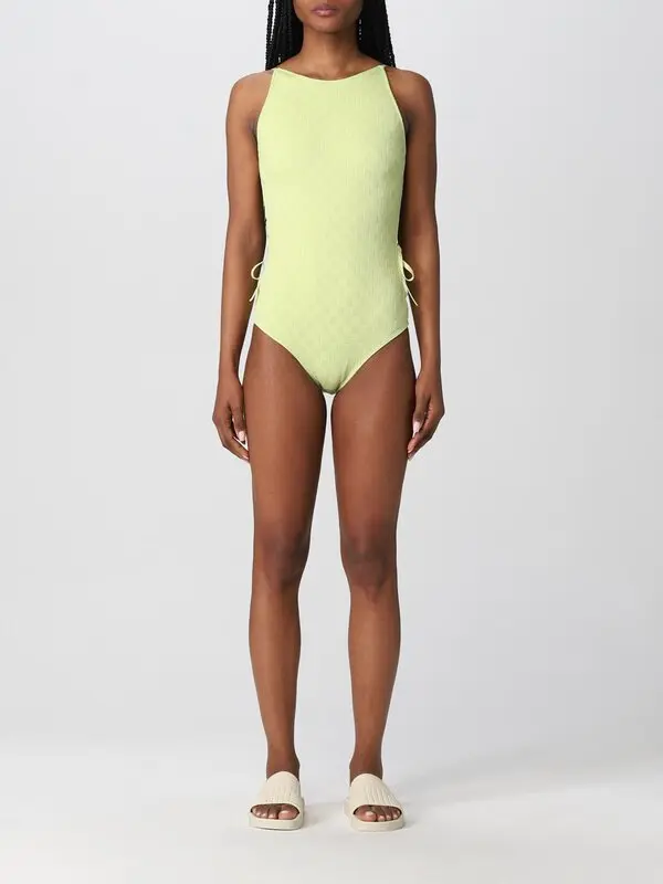 Bottega Veneta Intrecciato Nylon One-piece Swimsuit - Green