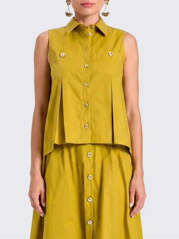 TWINSET Stretch Cotton Sleeveless Shirt