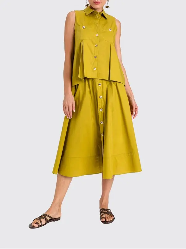 TWINSET Stretch Cotton Sleeveless Shirt