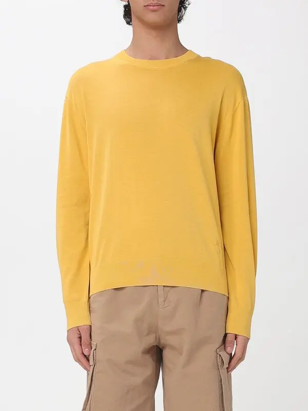 LANEUS Cotton Knit Top - Yellow