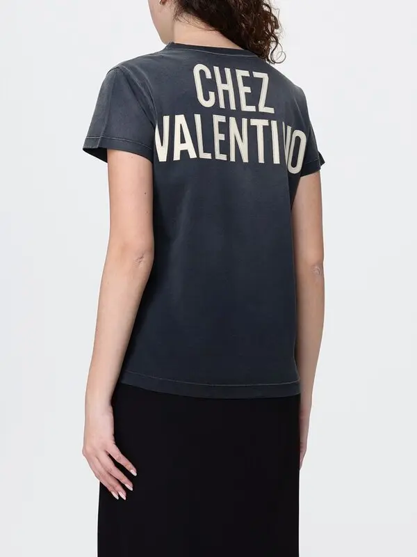 Valentino Garavani Cotton T-shirts Chez - Black