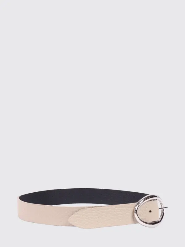 Orciani Hammered Leather Belt - Beige