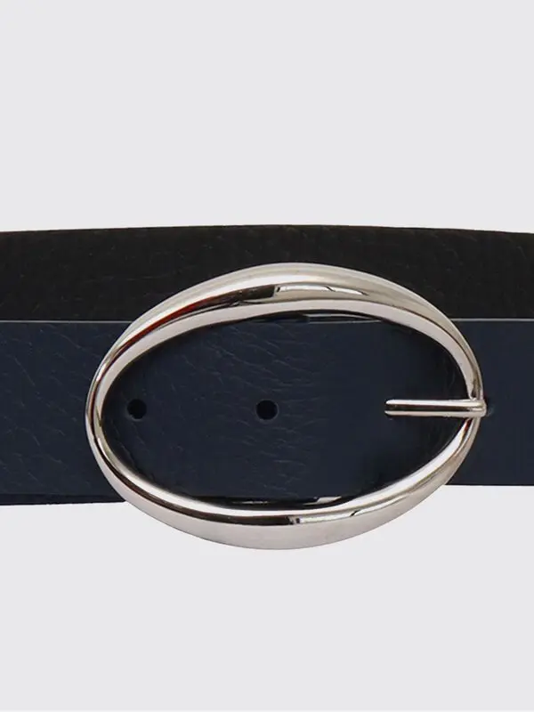 Orciani Hammered Leather Belt - Blue