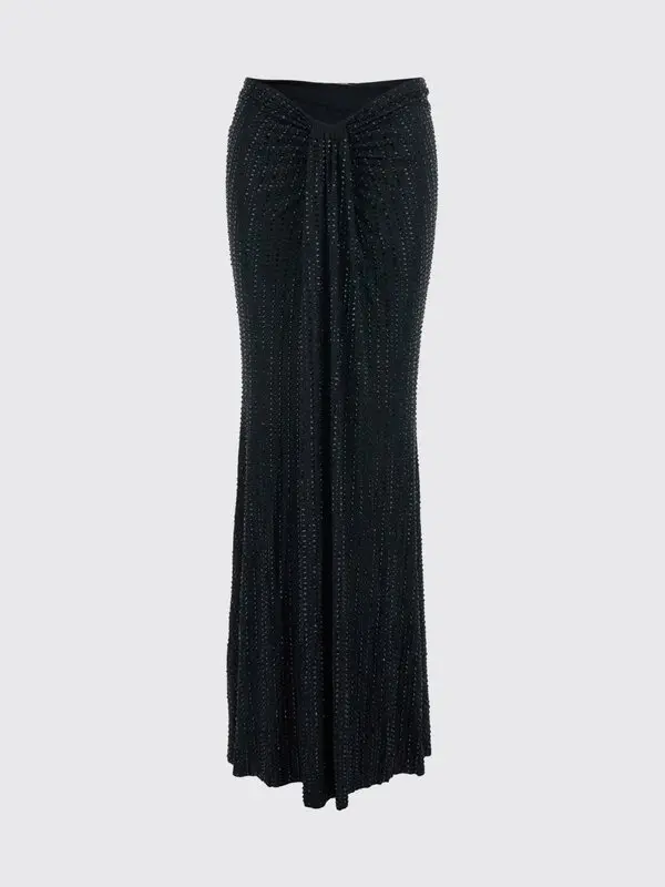 VENUJA Long Draped Sarong-style Skirt With Crystal Embellishments