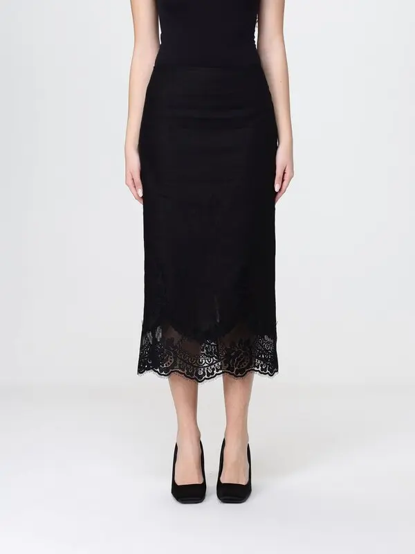 TWINSET Lace Insert Pencil Midi Skirt