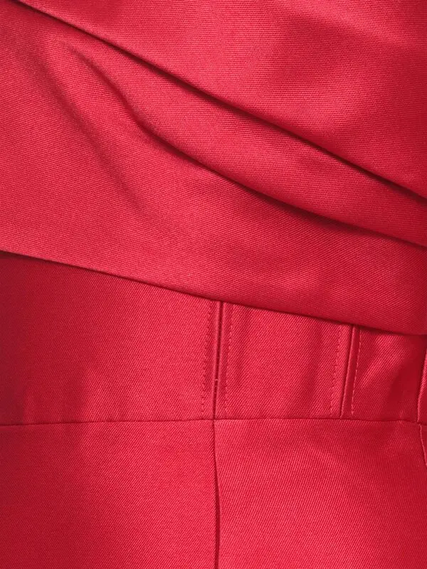 Solace London Satin Midi Dress - Red