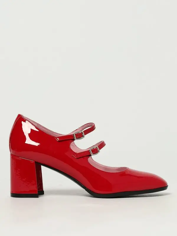 CAREL Patent Leather Mary Jane Block Heel Shoes