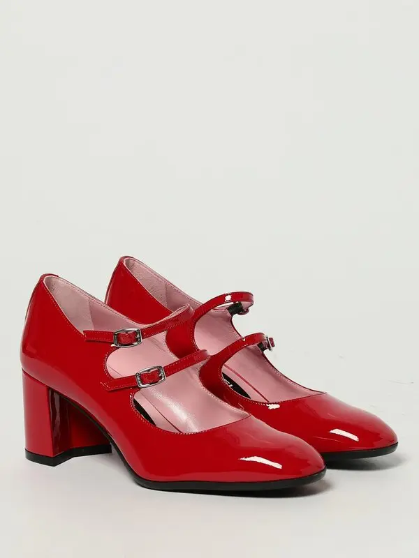 CAREL Patent Leather Mary Jane Block Heel Shoes