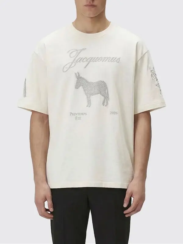 Jacquemus Cotton Crewneck T-shirt With Logo