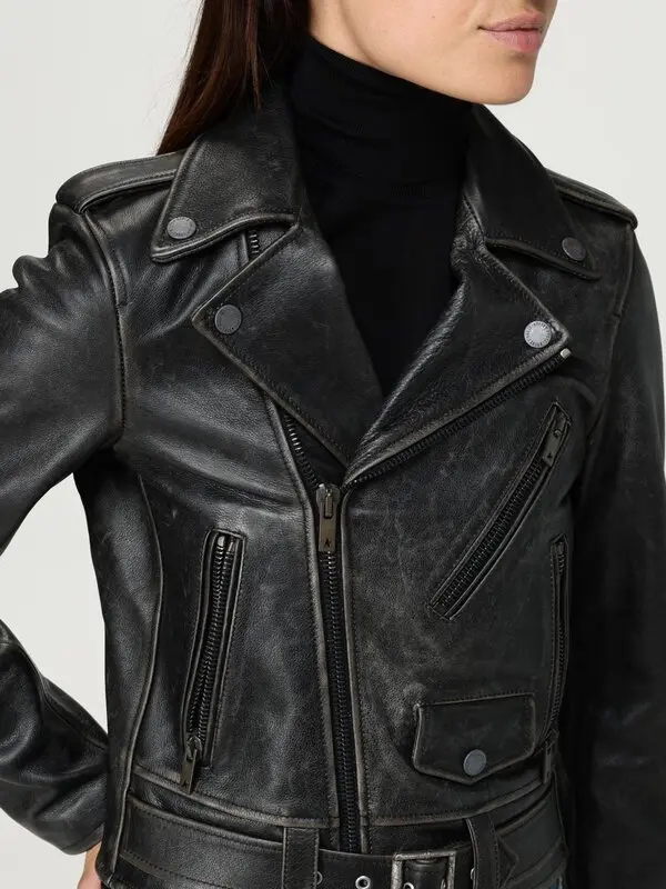 GOLDEN GOOSE Leather Biker Jacket