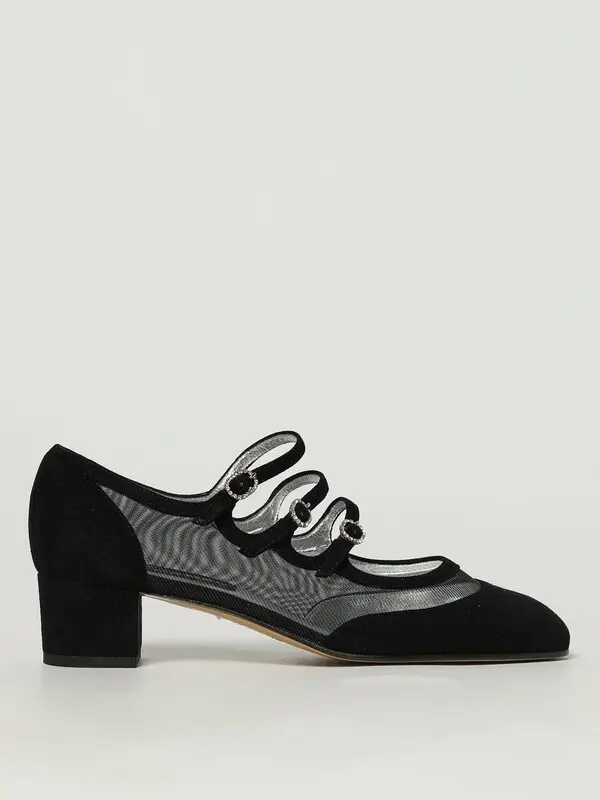CAREL Suede Mesh Mary Jane Heels