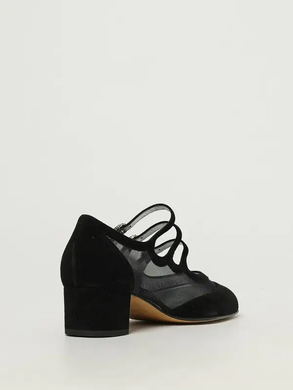 CAREL Suede Mesh Mary Jane Heels