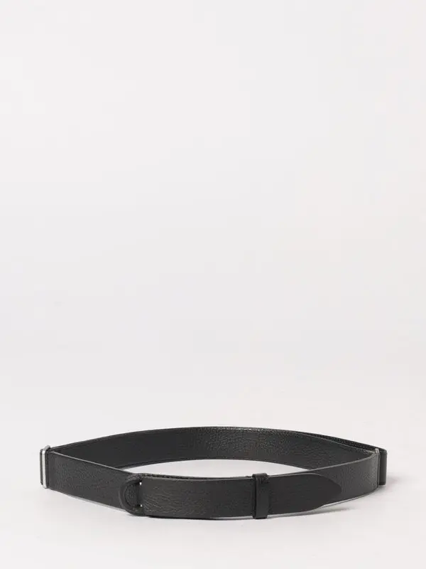 Orciani Hammered Leather Belt - Black