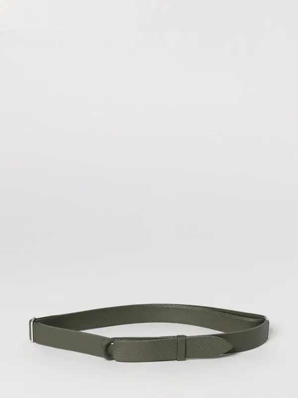 Orciani Hammered Leather Belt - Green