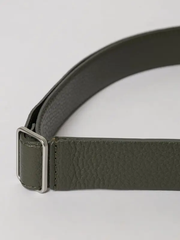 Orciani Hammered Leather Belt - Green