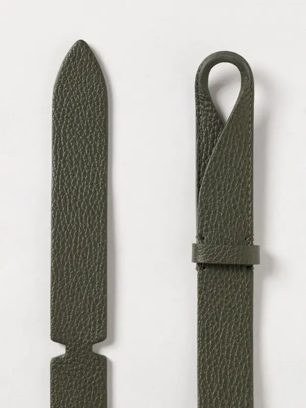 Orciani Hammered Leather Belt - Green
