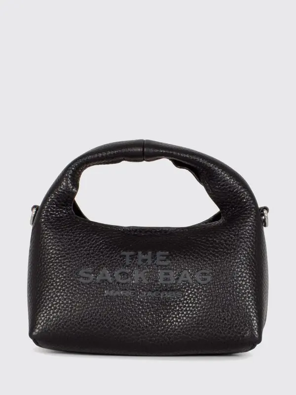 Marc Jacobs Sack Mini Hammered Leather Top Handle Bag With Pouch - Black