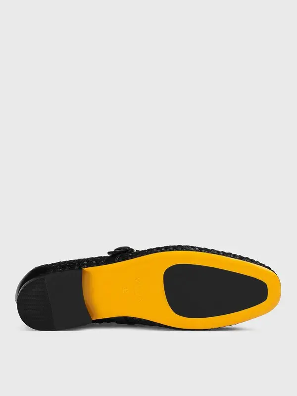DOUCAL'S Woven Leather Ballet Pumps - Black